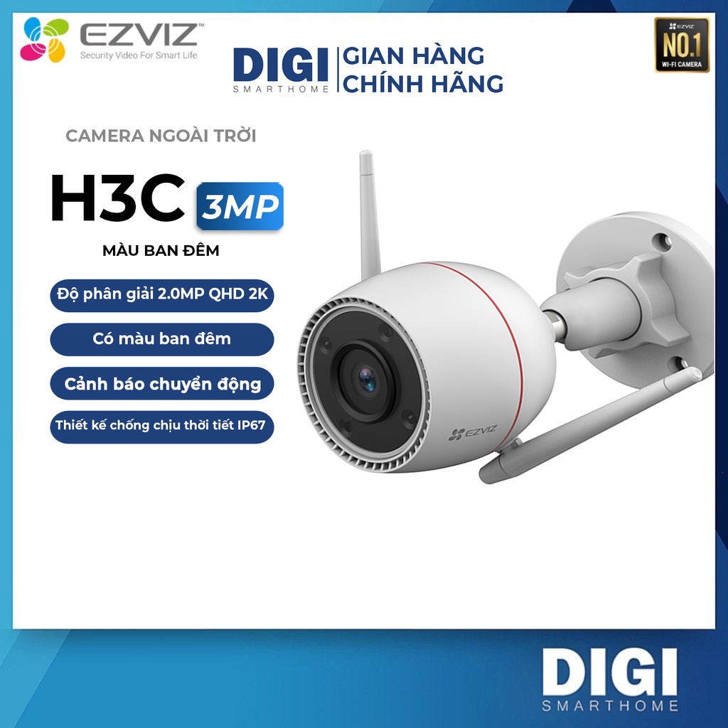 Camera IP/Wifi EZVIZ H3C 5MP 3K, H3C 4MP 2K+, H3C 3MP 2K, Đàm Thoại 2 ...