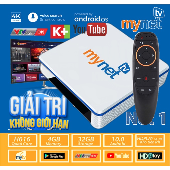 Android TV Box Mynet TV Ram 2G/4G Rom 16G/32G Xem TV miễn phí chọn đời ...