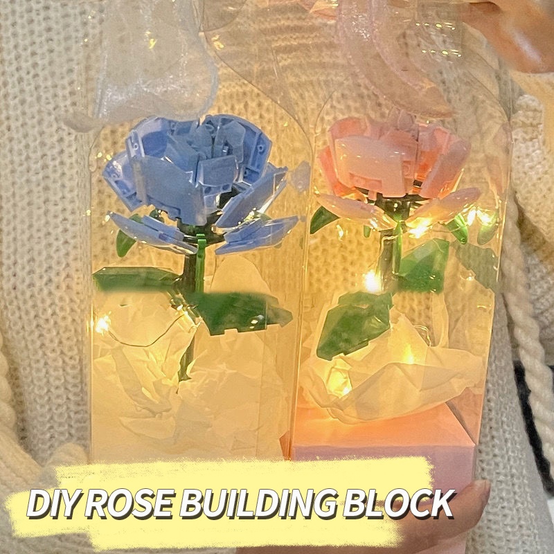 Diy Hoa Handmade Đồ Chơi Khối Xây Dựng Hoa Hồng Quà Tặng Hoa Nhân Tạo ...