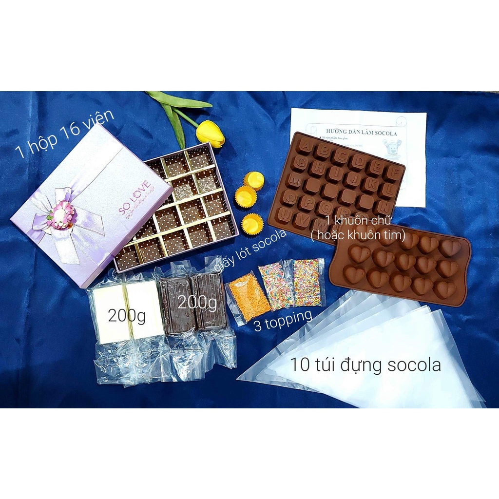 Bộ làm socola kit 13 / chocola/ chocolate handmade ⚡ LOẠI TỐT ⚡ bộ kit ...