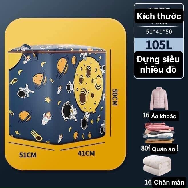 [Loại dày - không khung sắt] Túi đựng chăn màn hình phi hành gia 105L | Shopee Việt Nam