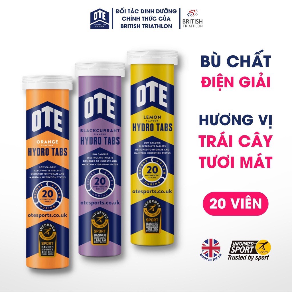 [20 Viên] Sủi Bổ Sung Điện Giải OTE Hydro Tabs Dùng Khi Chơi Thể Thao ...