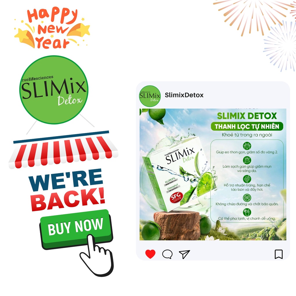 SLIMIX DETOX- thanh nhiệt giải độc cơ thể hộp 10 gói Ha Chi Organic ...