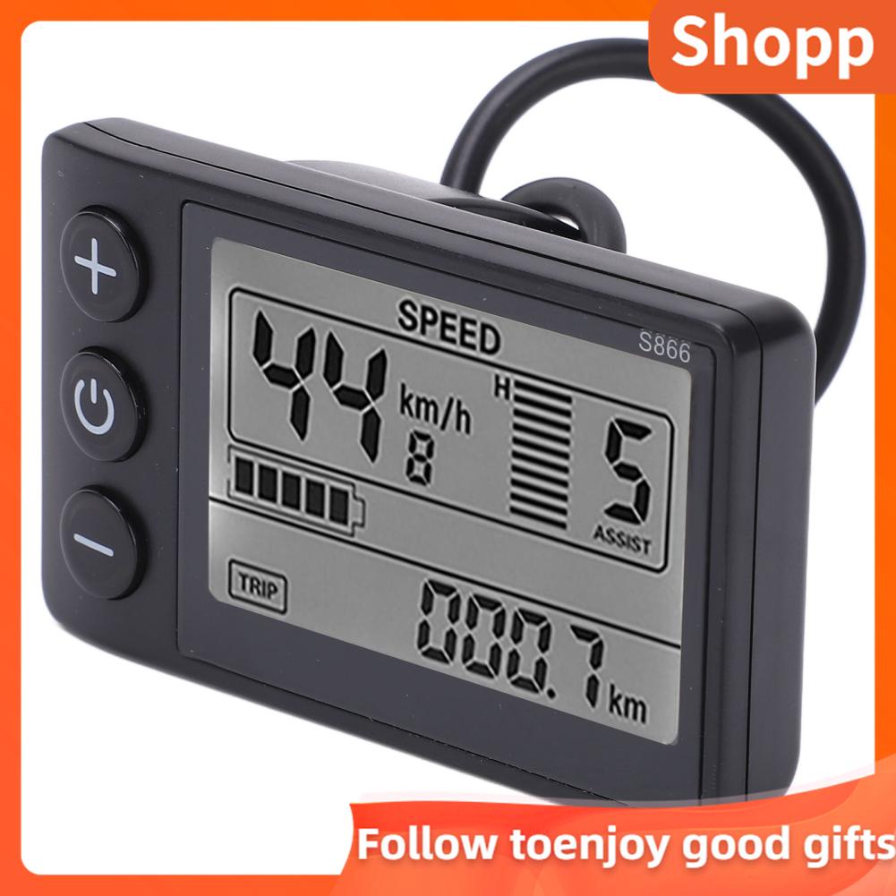 Shopp1 Shopp Xe Đạp Điện S866 24/36/48V Cắm Màn Hình LCD Cho Xe Đạp Điện Phần Xe Tay Ga Chống ...