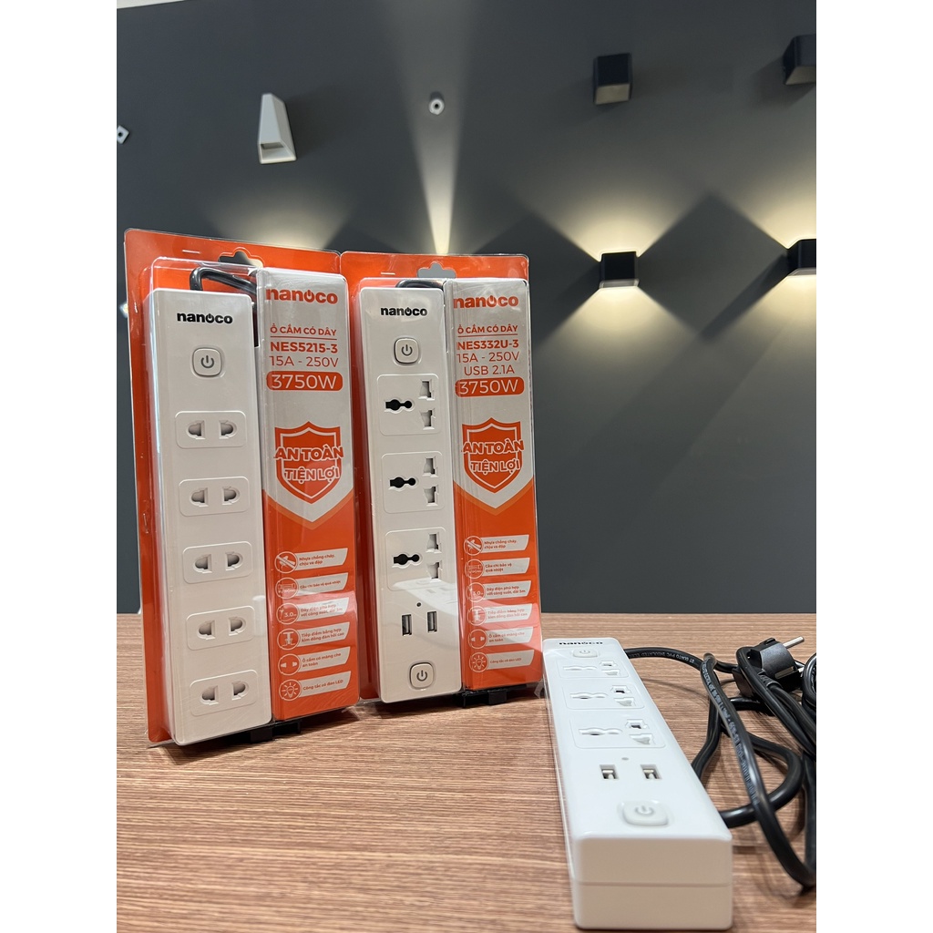 Ổ cắm đa năng siêu bên + siêu chịu tải có dây Nanoco | Shopee Việt Nam