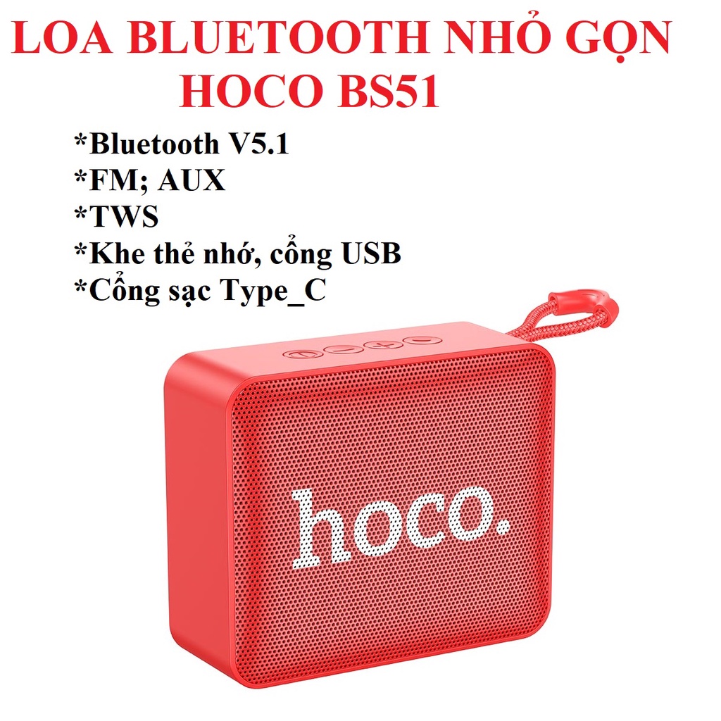 Loa không dây Bluetooth V5.1 hỗ trợ TWS hoco BS51 | Shopee Việt Nam