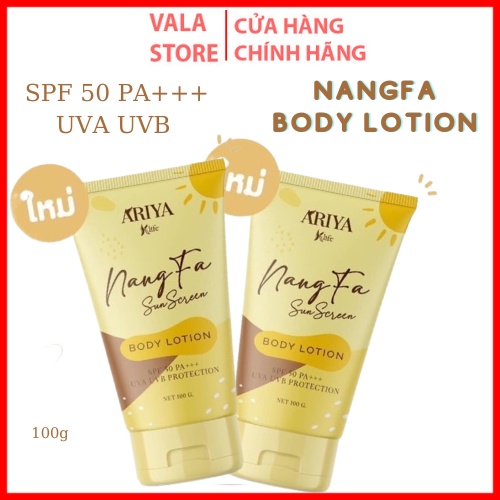 Kem Body Lotion SPF 50 PA+++ NANGFA SUNSCREEN ARIYA Klife 100g Thái Lan | Shopee Việt Nam