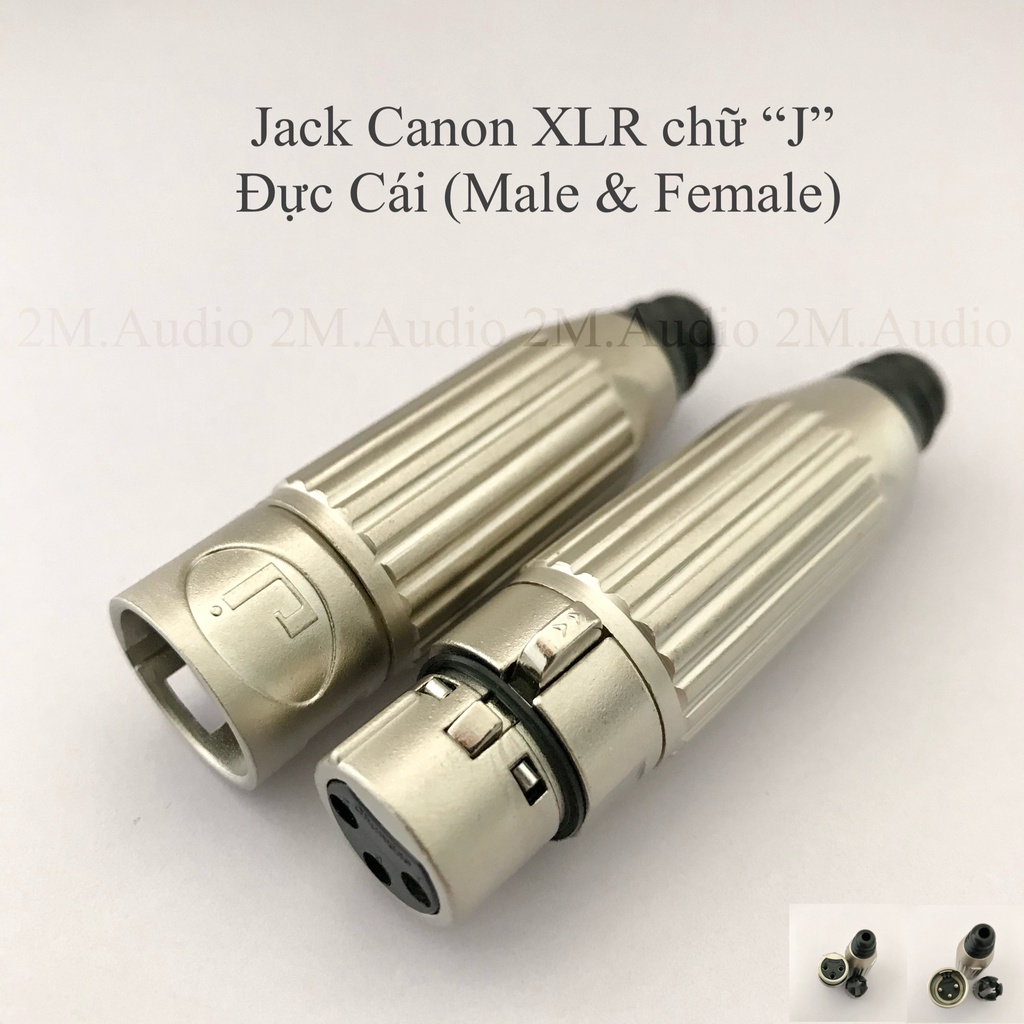 Jack Canon (XLR) chữ J Đực - Cái (male & female) hợp kim, hàng loại 1 ...
