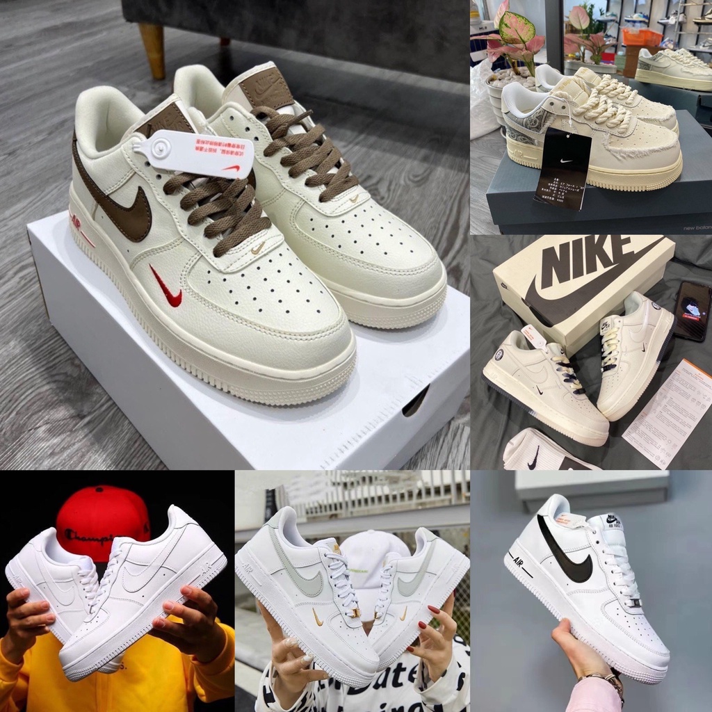 Giày thể thao nike_AF1 Trắng vệt nâu, Giày sneaker air force 1 low ...