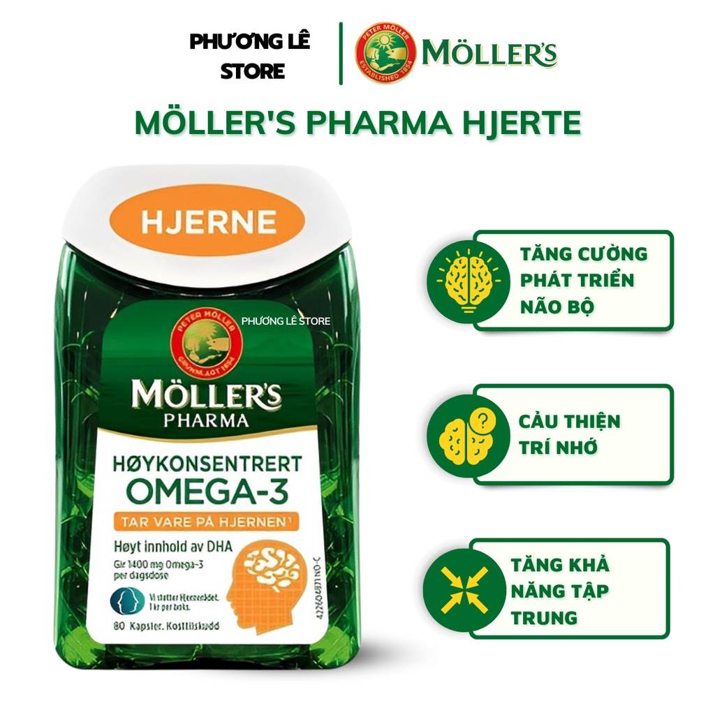 Möller's Pharma Hjerte Dành Cho Não Hộp 80 Viên | Shopee Việt Nam