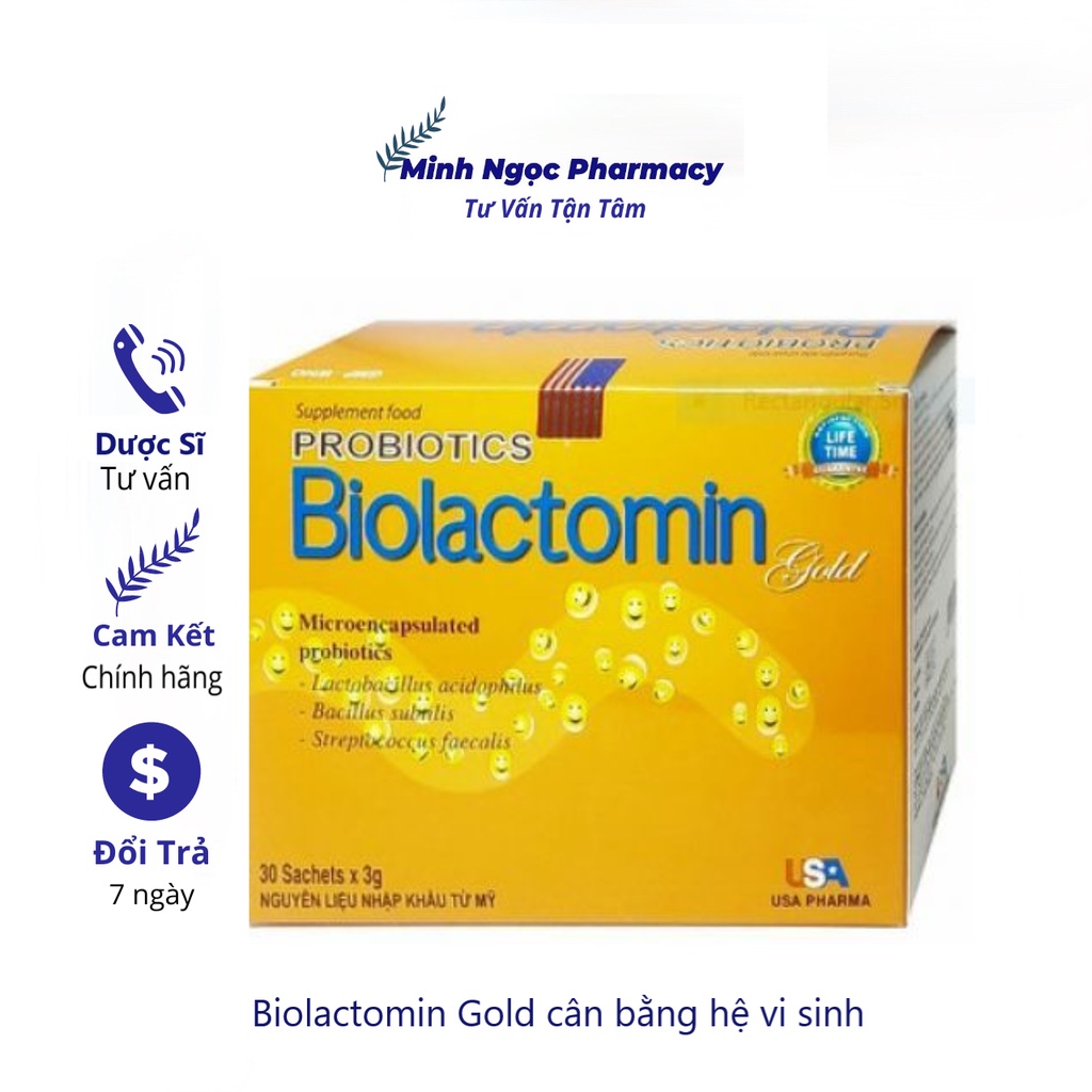 Men tiêu hóa vi sinh đường ruột Biolactomin Gold cân bằng hệ vi sinh ...