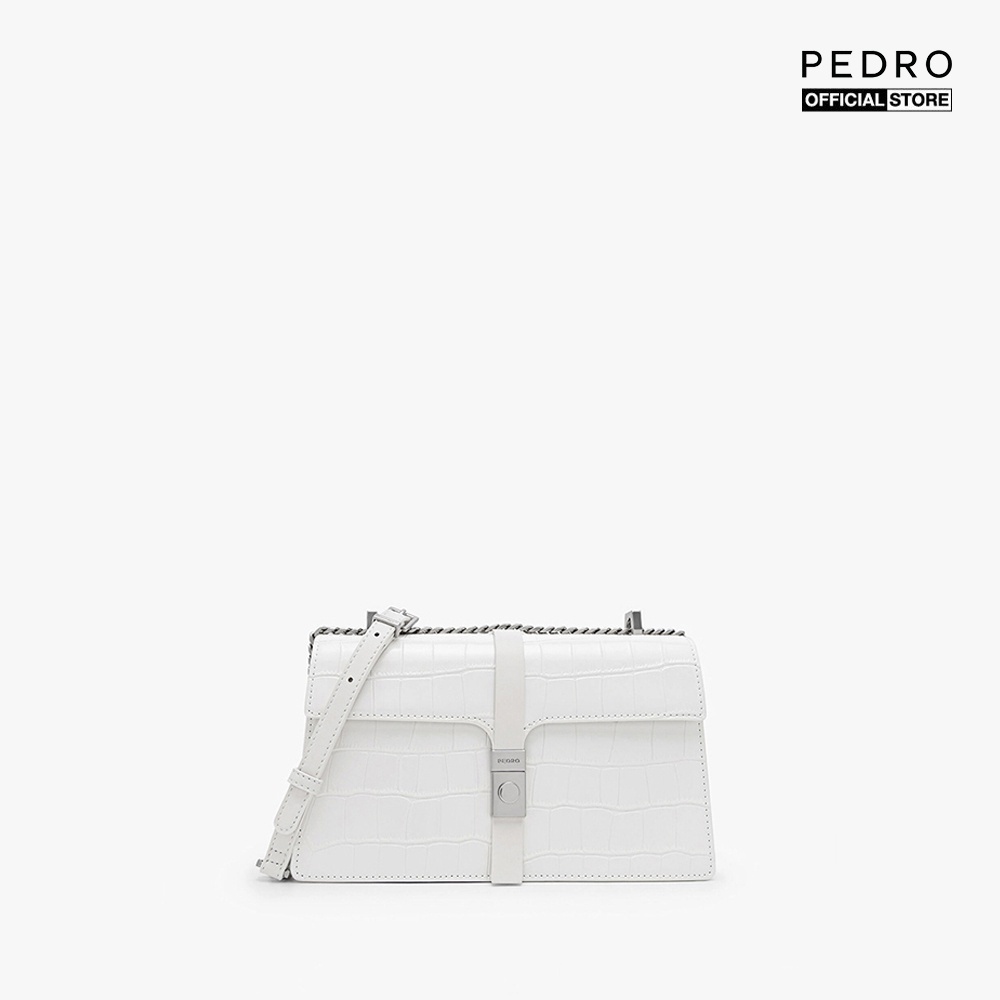 PEDRO - Túi đeo vai nữ hình hộp chữ nhật Leather Croc Effect PW2 ...