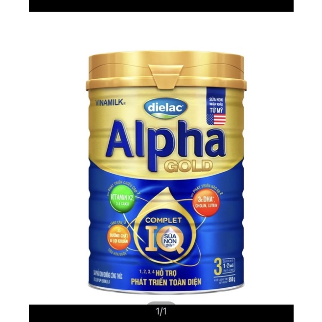 Sữa bột Dielac Alpha Gold 3 lon 850g | Shopee Việt Nam