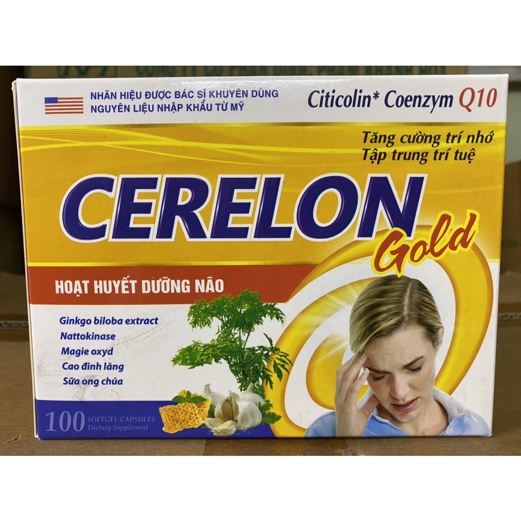 (Hiệu quả, giá siêu tốt) CERELON GOLD bổ não, tăng cường trí nhớ - Hộp ...