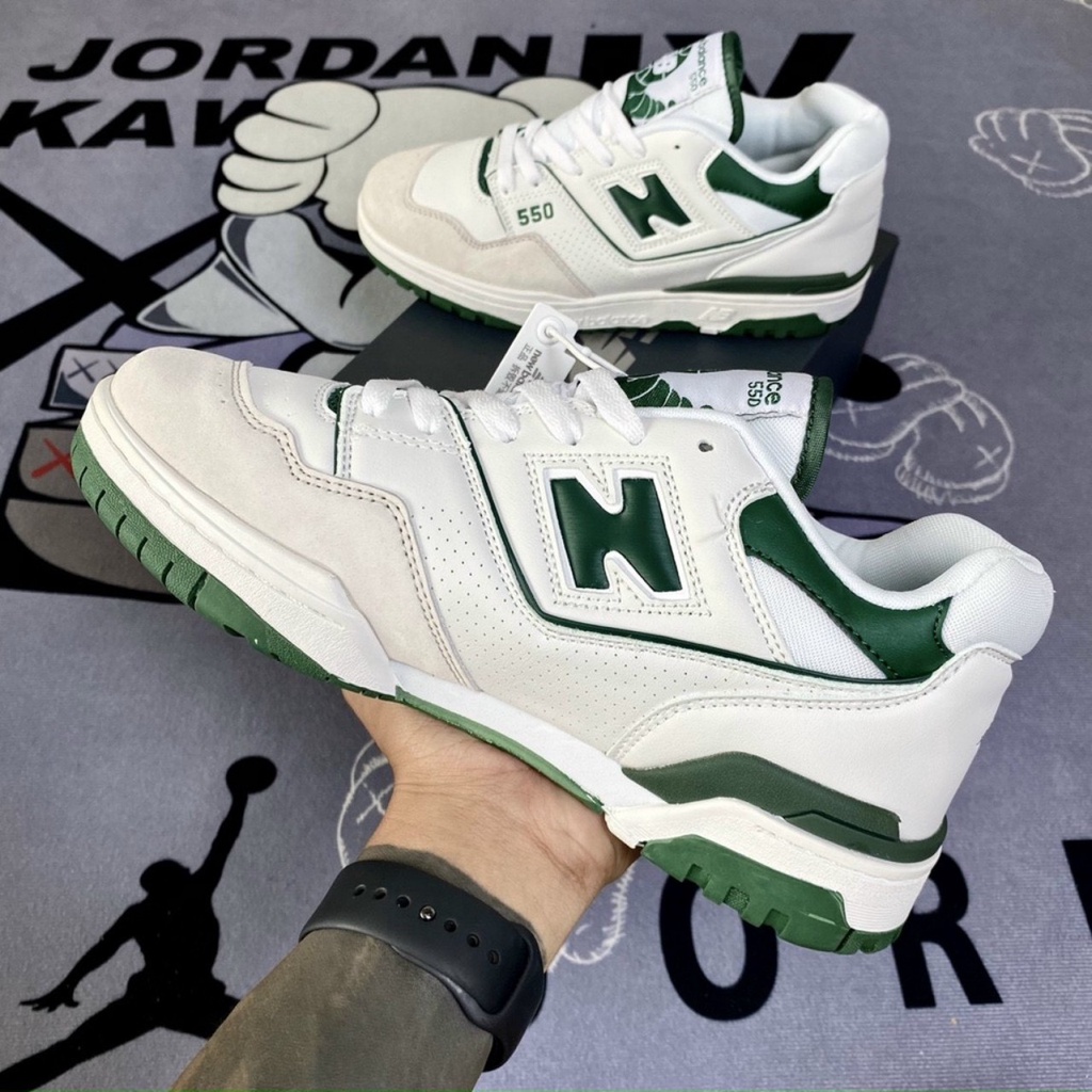 Giày Thể Thao NB 550, New Balance 550 'White Green, White Black' , NB ...