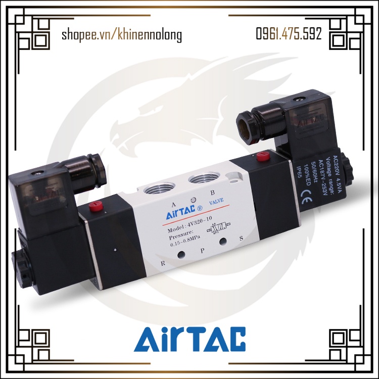 Van Điện Từ Khí Nén Airtac 4V320-10 - Khí Nén Nộ Long | Shopee Việt Nam