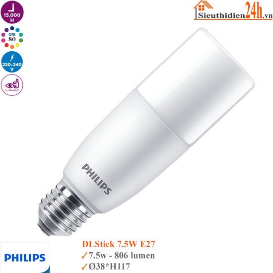 [PHILIPS CHÍNH HÃNG] Bóng Đèn Led Philips DLStick E27 1PF/12 APR ...