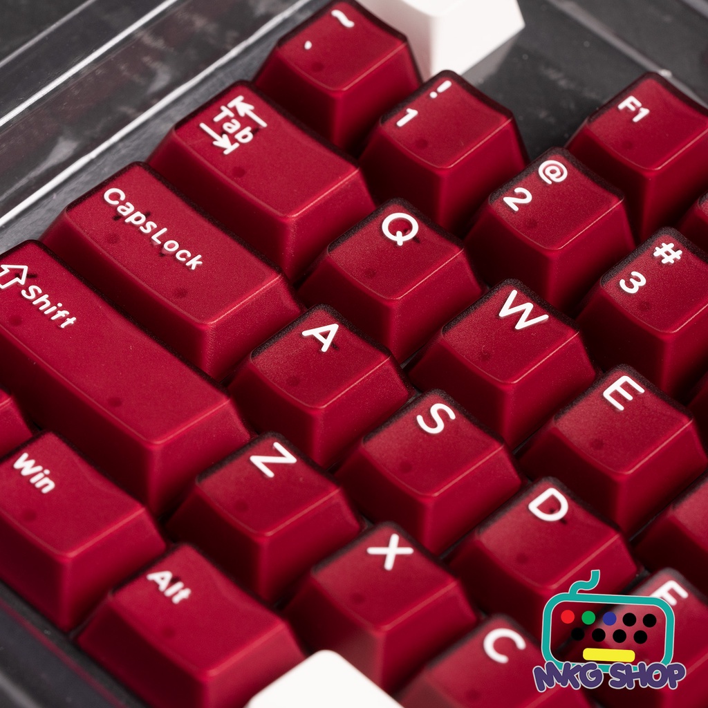Keycap Lafite in doubleshot màu đỏ vang cực đẹp, 150 nút cherry profile ...