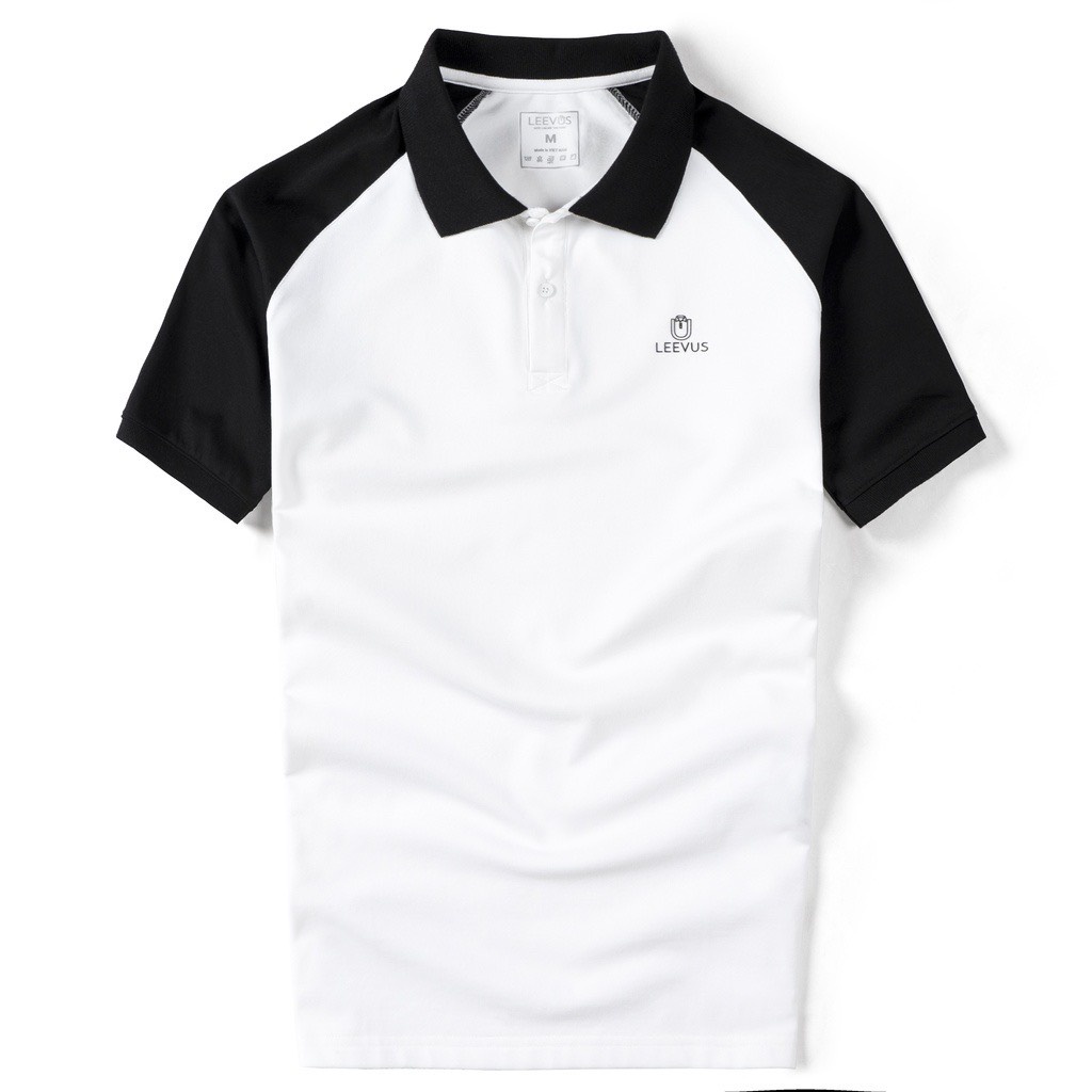 Áo Polo Nam LEEVUS Phối Raglan Logo Trẻ Trung Vải Cá Sấu Cao Cấp ...