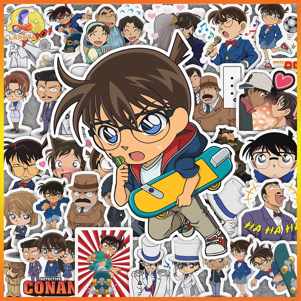 Set 50 cái Sticker Conan chống nước, Hình Dán Shinichi giá rẻ, decal ...