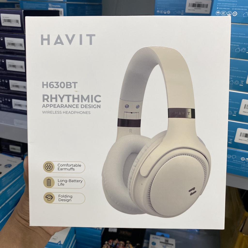 Tai Nghe Bluetooth Headphone HAVIT H630BT, Driver 40mm, BT 5.3, Gập Tiện Lợi, Nghe Đến 36H ...