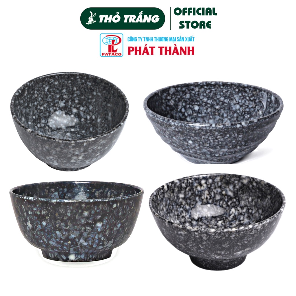 Combo Chén Vân Đá Đen nhựa Melamine cao cấp Fataco Việt Nam | Shopee ...