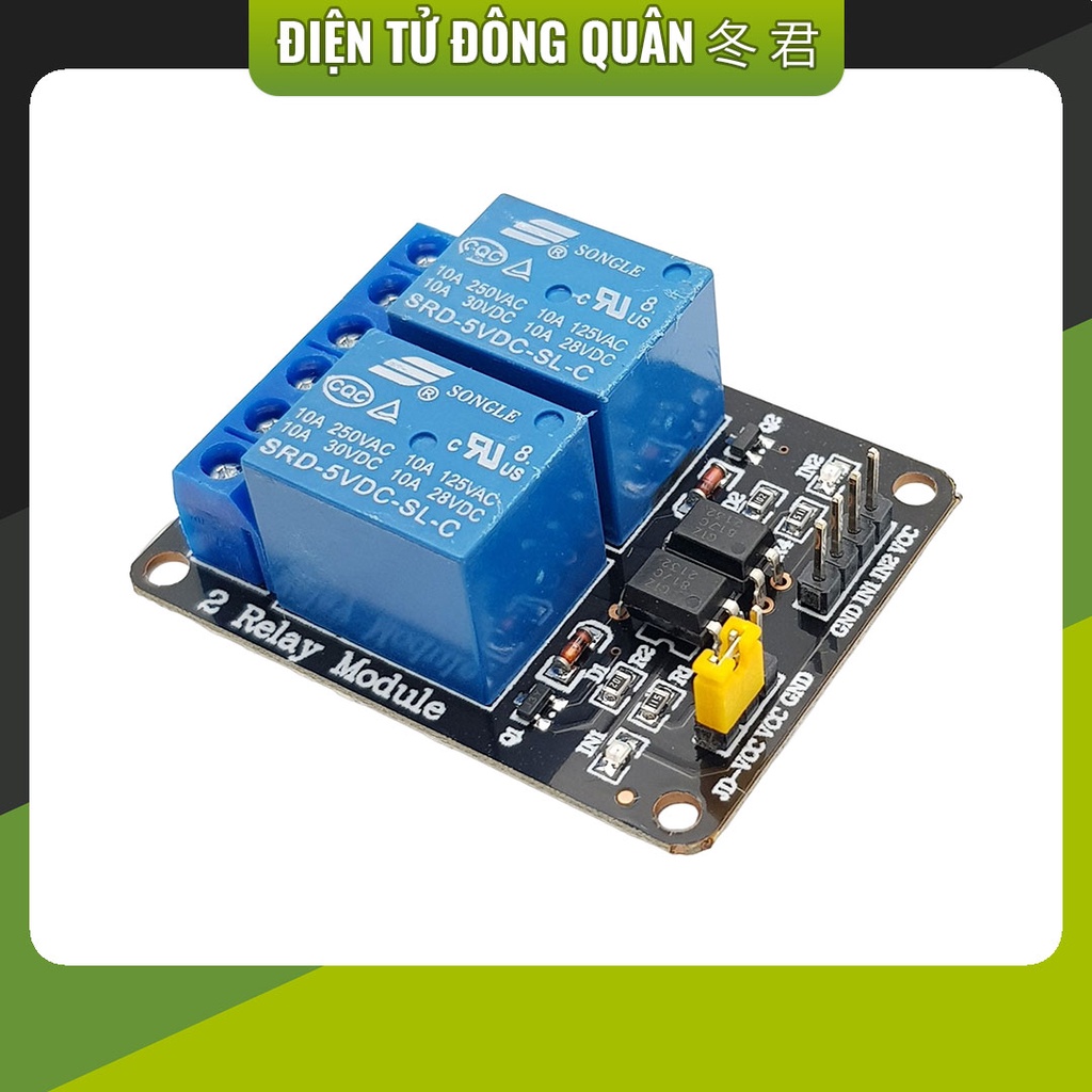 [HCM] Module 2 Relay Với Opto Cách Ly (5VDC) - Kích mức thấp [ĐIỆN TỬ ...