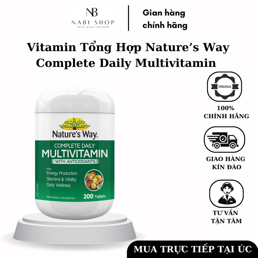 [HÀNG CHÍNH HÃNG ÚC] Vitamin Tổng Hợp Nature’s Way Complete Daily ...