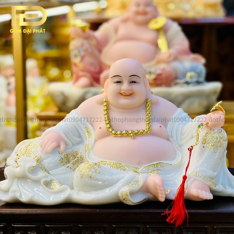 Tôn tượng Dilac đá trắng cao cấp, Tượng Di lặc đá Đài Loan kích thước ...
