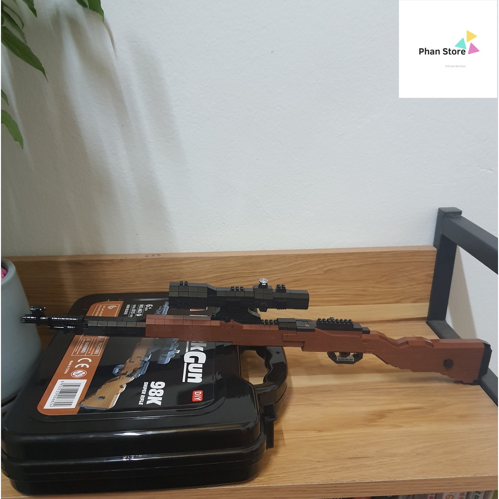 (Tặng búa) Bộ đồ chơi lắp ráp mô hình kiểu LEGO súng 98K Sniper Rifle ...
