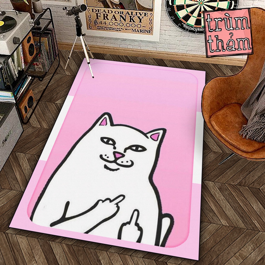Thảm Trang Trí Jmcase Ripndip Cat Meme Phông Nền Hồng X Decor Phòng Ngủ ...