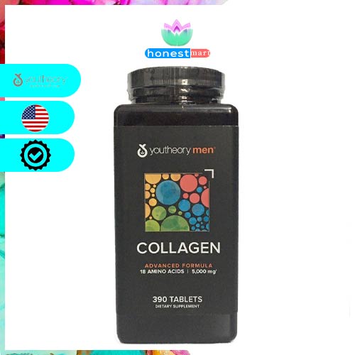 Collagen cho nam giới Youtheory Men's Collagen Advanced Formula 390 ...