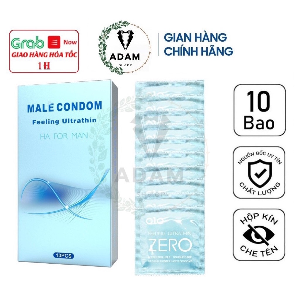 Combo 3 Hộp Bao Cao Su OLO Gấp Đôi Bôi Trơn HA FOR MAN ZERO Siêu Mỏng 0.01mm | Shopee Việt Nam