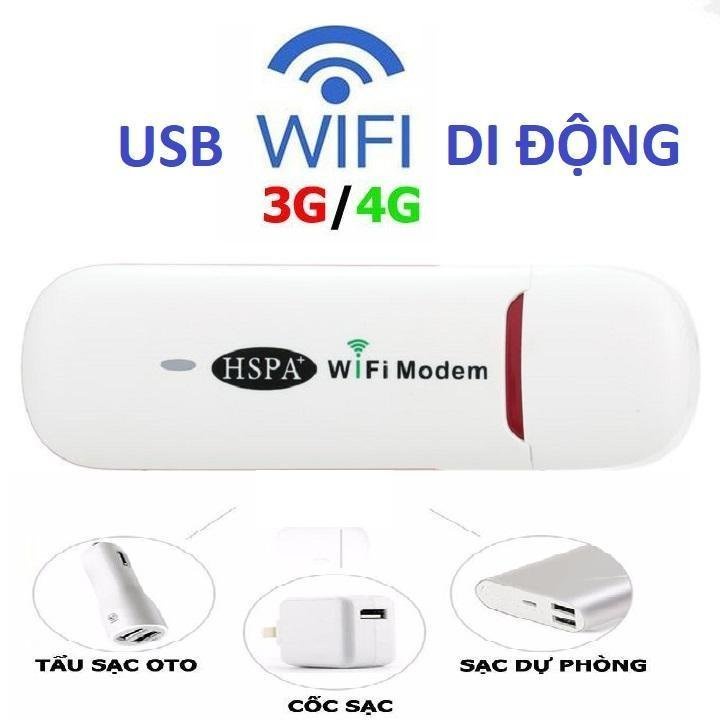 USB HSPA lte lắp sim 3G 4G phát mạng wifi căng cho 10 thiết bị kết nối ...