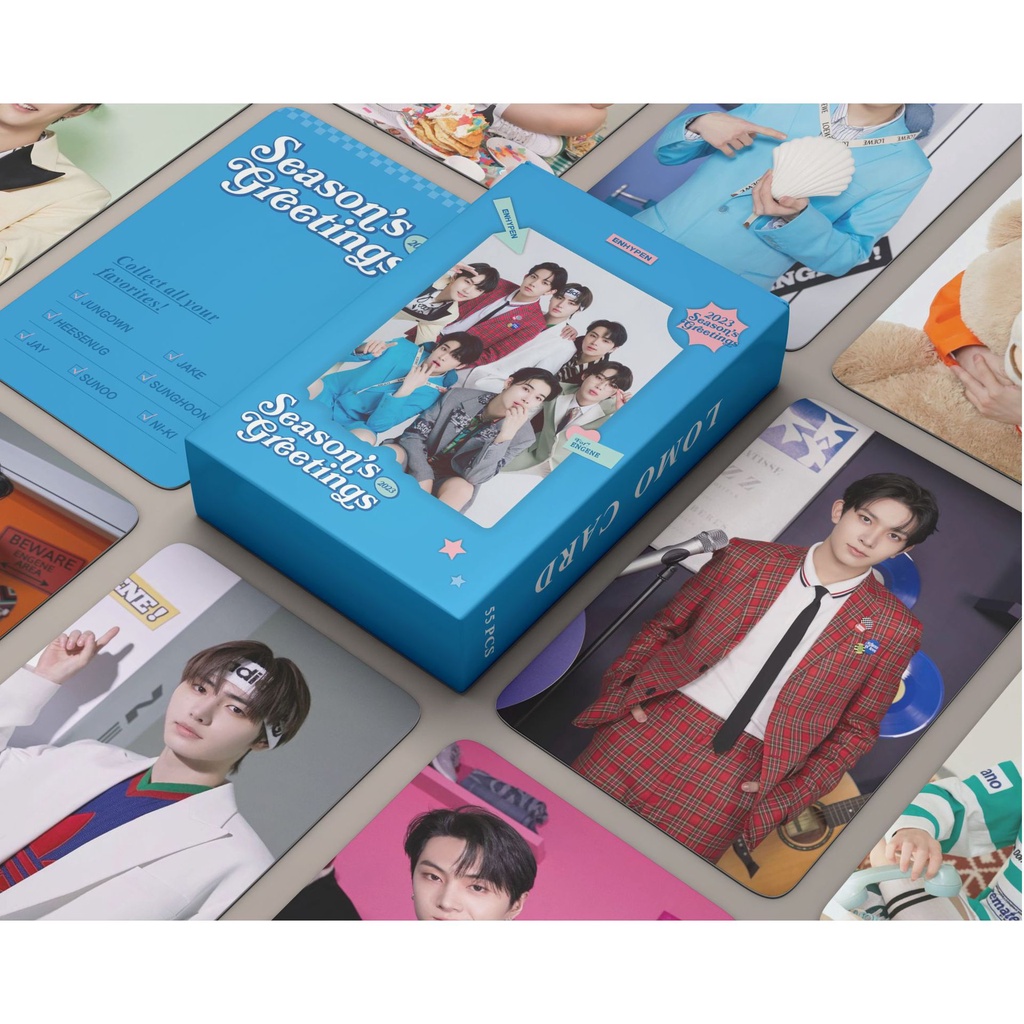 55pcs Kpop ENHYPEN Photocards 2023 SEASON'S GREETINGS LOMO Card Postcard Collection Card ...