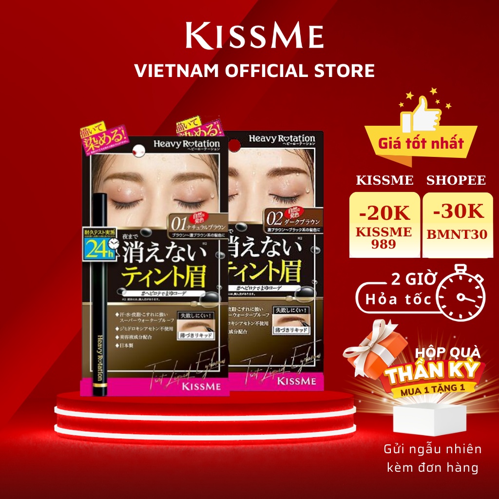 Bút Nước Kẻ Lông Mày Kissme Siêu Bền Chống Thấm Nước Trong 24H Kissme ...