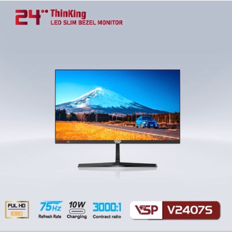 Màn Hình Phẳng Siêu Mỏng VSP V2407S - Tràn Viền Slim Bezel USB Type-c charging 10W | Shopee Việt Nam