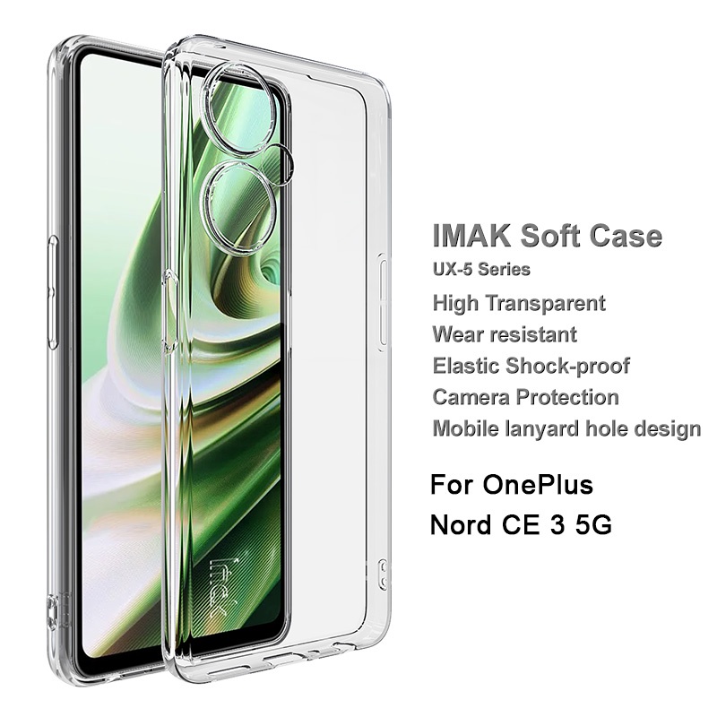 Vỏ Imak chính hãng OnePlus Nord CE 3 Lite 5G Ốp điện thoại TPU mềm trong suốt 1 + Nord CE3 Lite ...