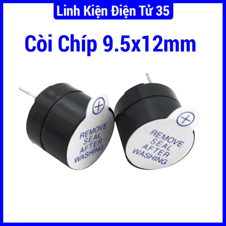 1 chiếc còi chíp 9.5x12mm 3/5/12V tùy chọn, dùng trong các mạch điện tử ...