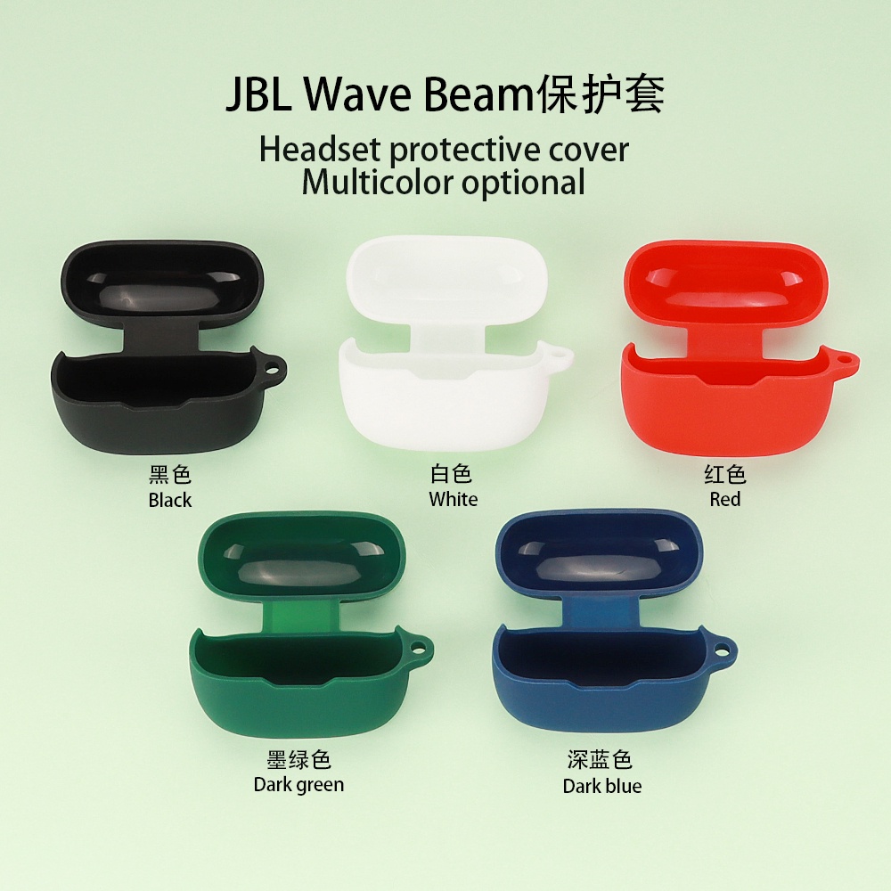 For JBL Wave Beam Case Pure Color Silicone Soft Case JBL Wave200 TWS ...