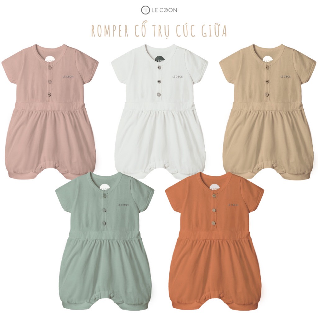 Le coon LC0878 Body romber cổ trụ cúc giữa cộc tay SS2023 | Shopee Việt Nam