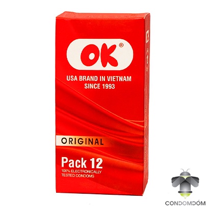 Hộp 12 Bao cao su OK Original - bao cao su OK đỏ 49mm | Shopee Việt Nam