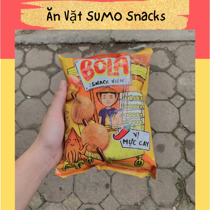 Bim Bim Snack Viên Vị Mực Cay Bola Oish gói 35/40g - Ăn Vặt Sumo Snack ...