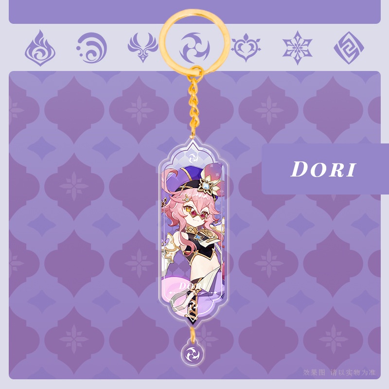 Móc khoá Genshin Impact nhựa 2 mặt, mô hình nhân vật genshin Yea Miko ...