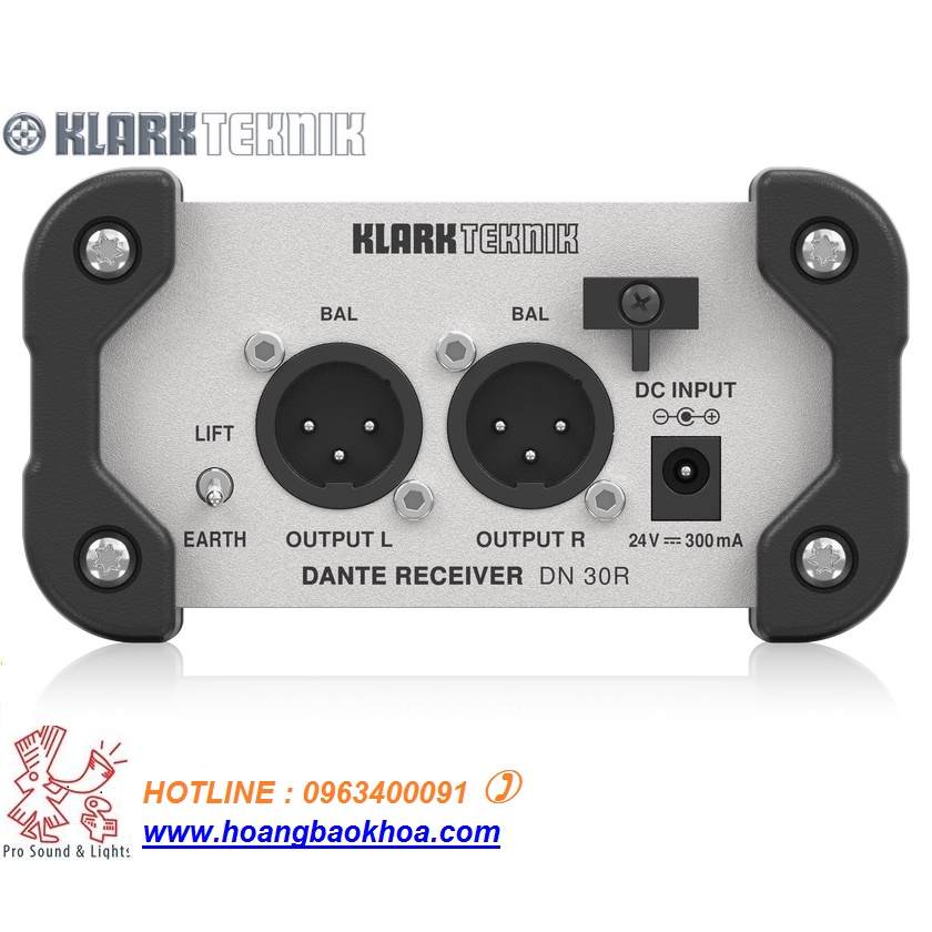 DN 30R Dante Network DI Boxes Klark Teknik - Bộ thu âm thanh Dante 2 ...