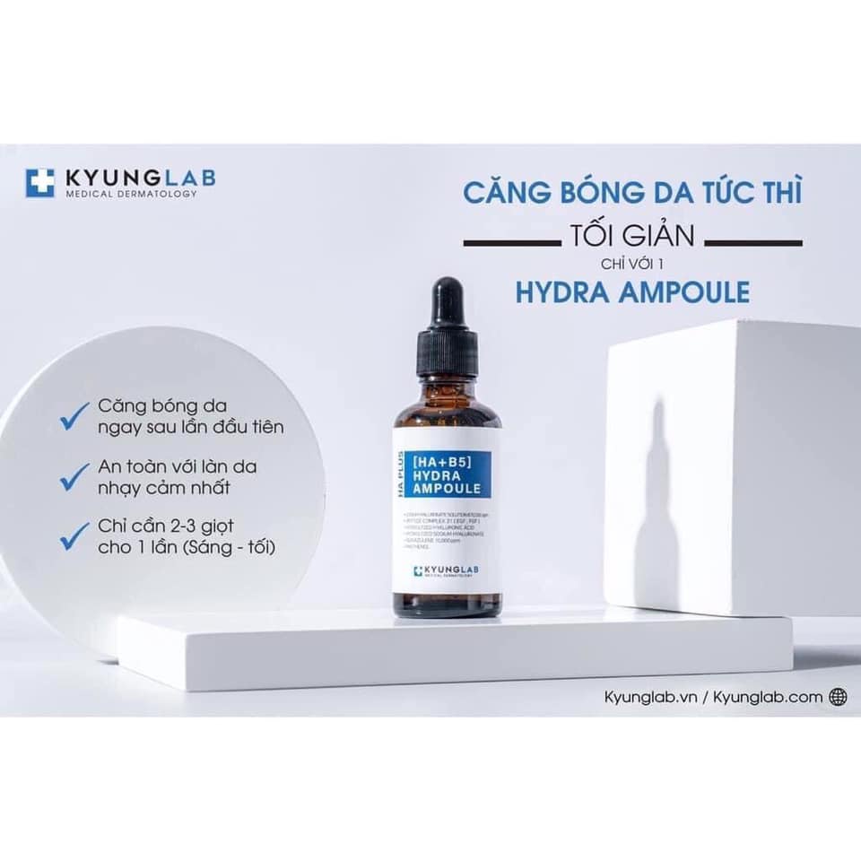 Tinh Chất Serum Cấp Ẩm, Căng Bóng Da Kyung Lab Ha Plus [ Ha + B5 ] Hydra Ampoule 50ml | Shopee ...