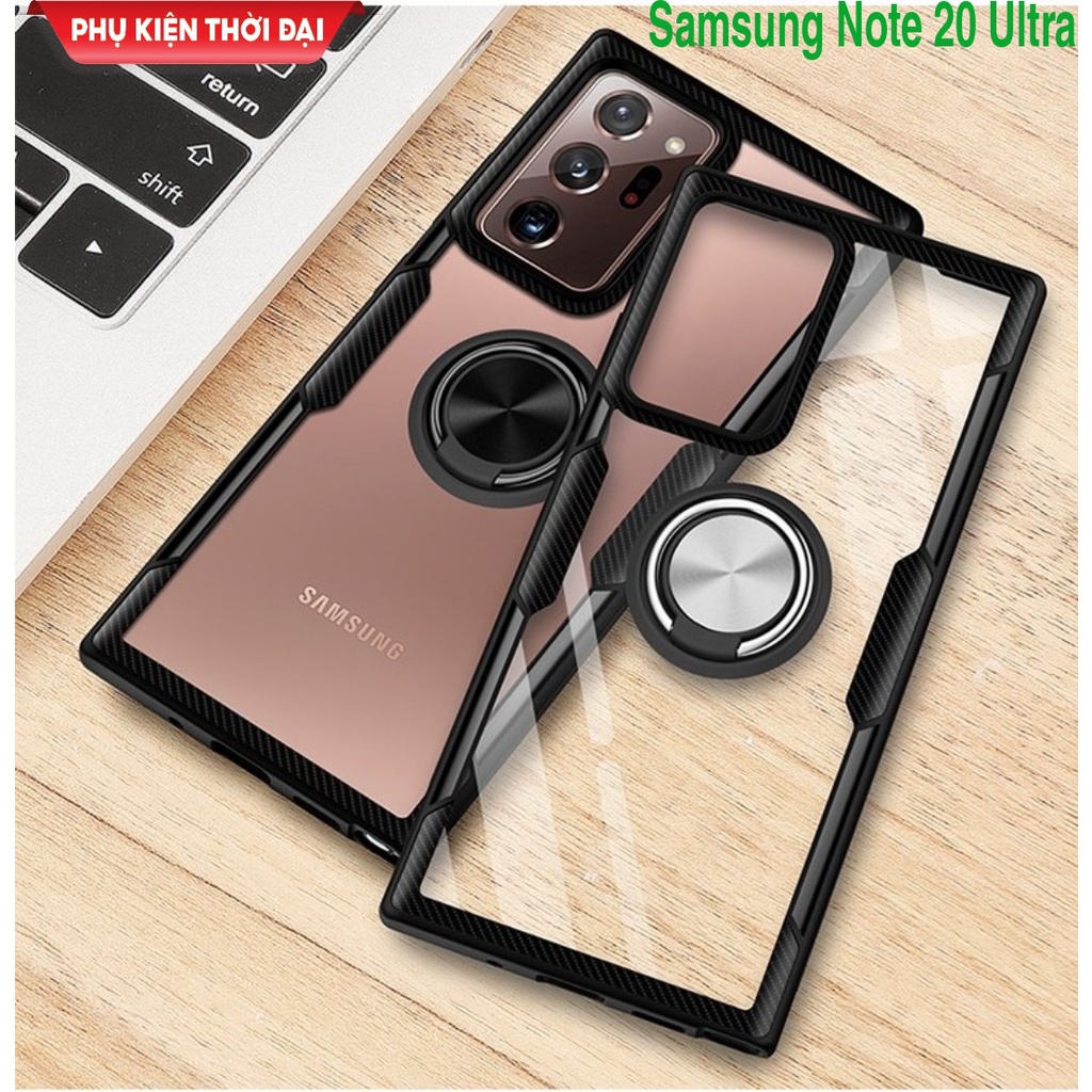 Ốp lưng Samsung Note 20 Ultra giá đỡ lưng trong Iring viền màu bảo vệ ...