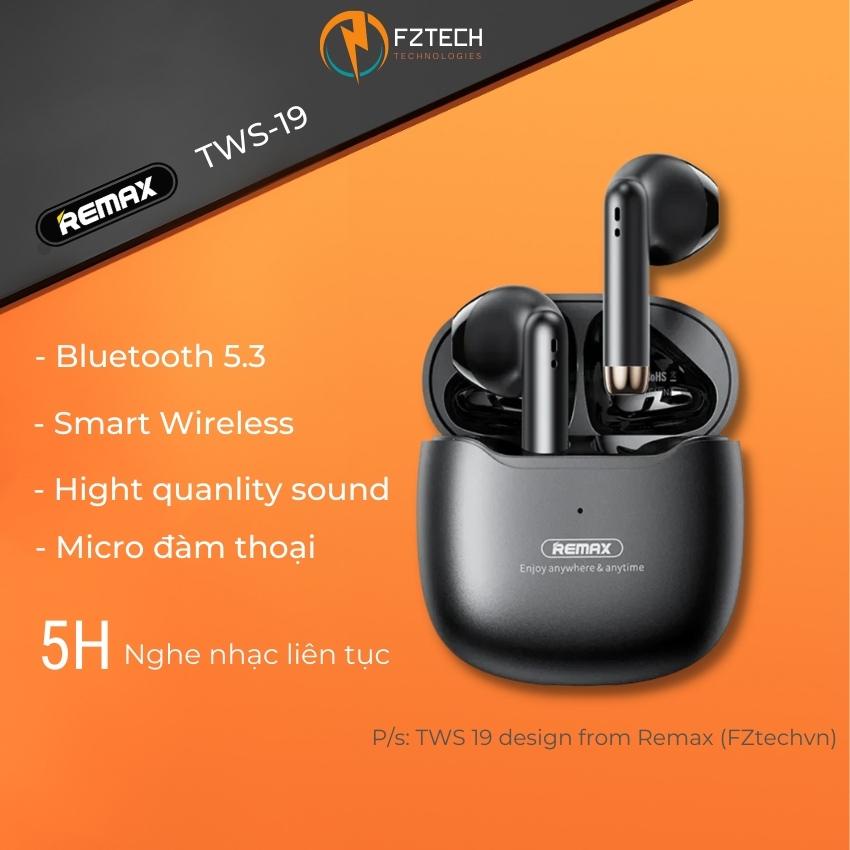 Tai nghe bluetooth không dây Remax TWS 19 FZTECHVN Tai Nghe True ...