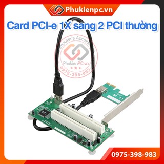 Card chuyển đổi PCIe 1X, 16X sang 2 PCI thường, lắp đặt card PCI vào ...