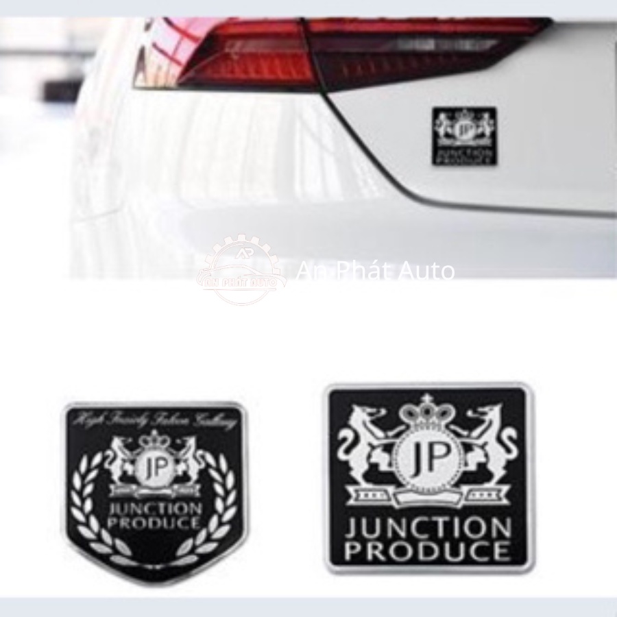 Tem Nhôm Dập Nổi 3D Logo ''JUNCTION PRODUCE'' Dán Trang Trí Ô Tô - Tem ...